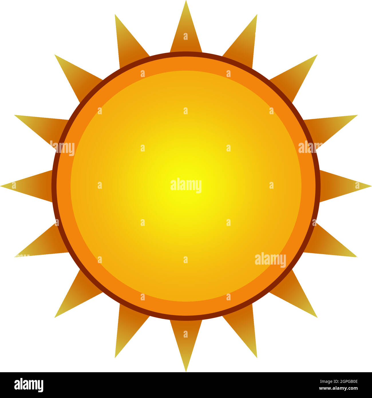 Sun or Sunshine symbol vector on a white isolated background Stock ...