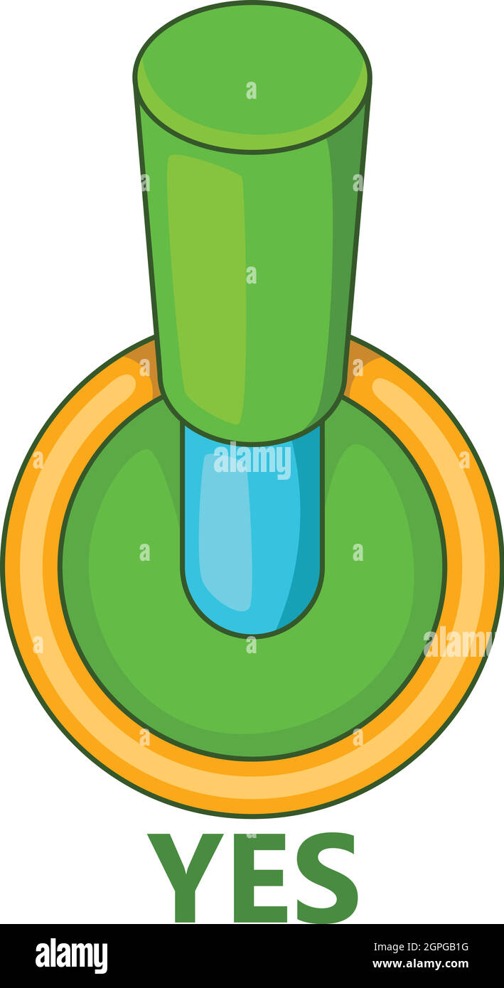 Toggle switch button in the agree position icon Stock Vector Image ...