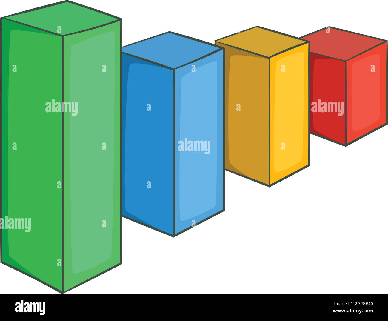 Cartoon style illustration bar graph hi-res stock photography and ...