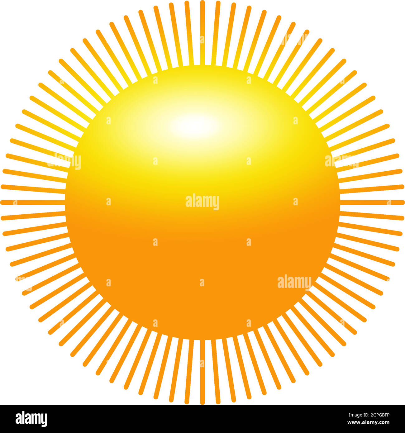 Sun or Sunshine symbol vector on a white isolated background Stock ...
