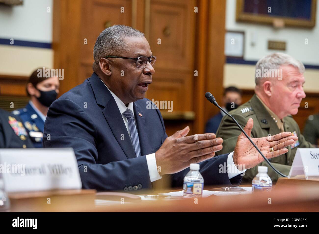 United States Secretary of Defense Lloyd J. Austin III responds to ...