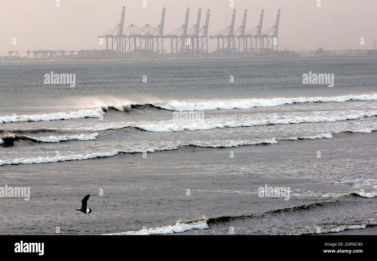 Seaview beach seen desolated after a ban imposing on recreational visit ...