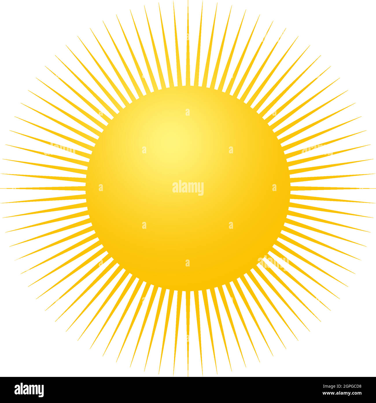 Sun or Sunshine symbol vector on white isolated background Stock Vector ...