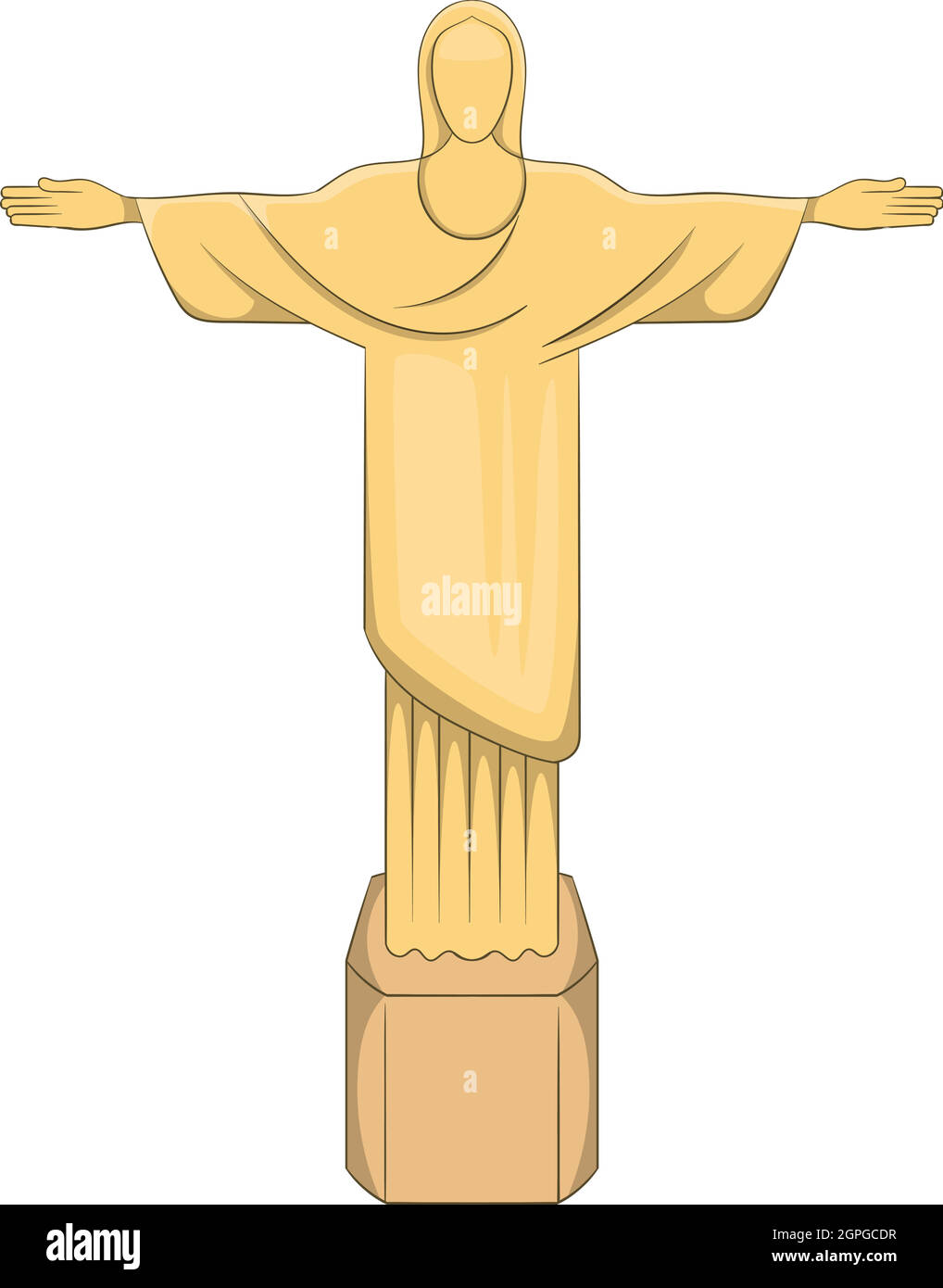 Statue of Jesus Christ, Rio de Janeiro icon Stock Vector Image & Art ...