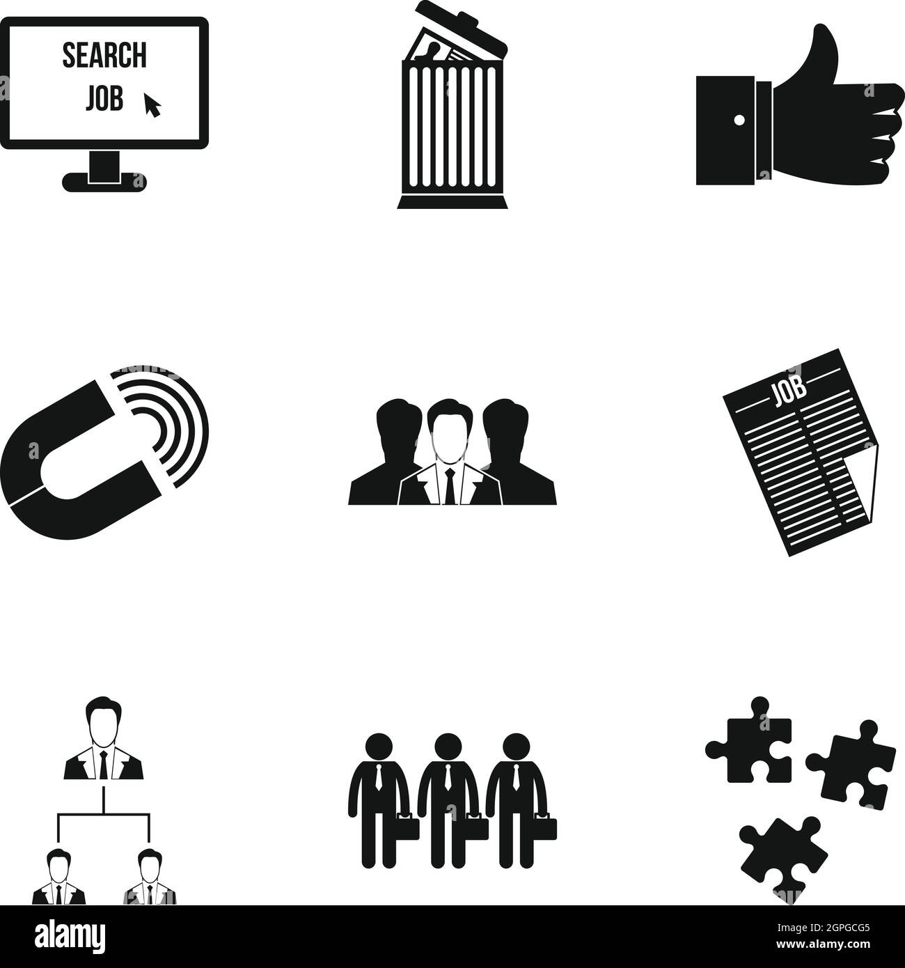 Employee icons set, simple style Stock Vector Image & Art - Alamy