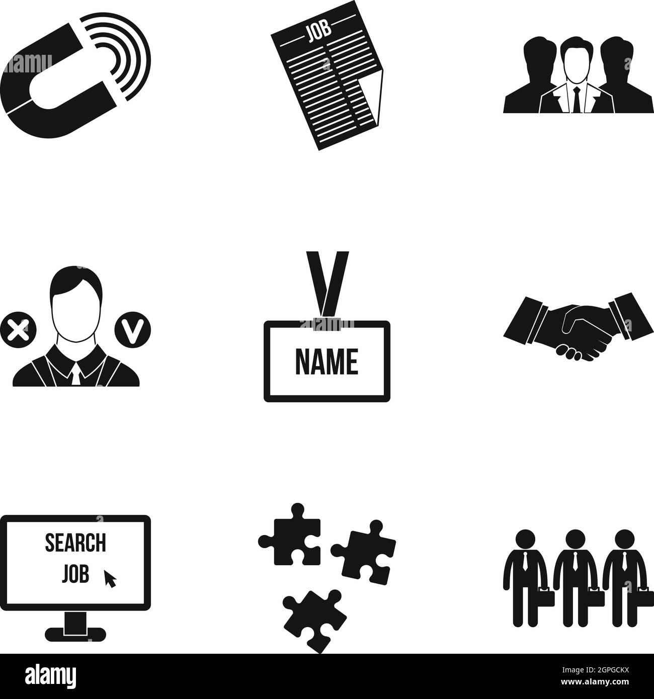 Team icons set, simple style Stock Vector Image & Art - Alamy