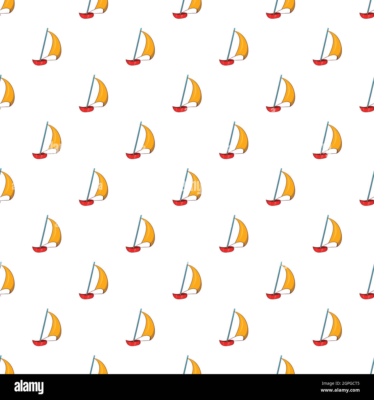Sailing boat pattern, cartoon style Stock Vector Image & Art - Alamy
