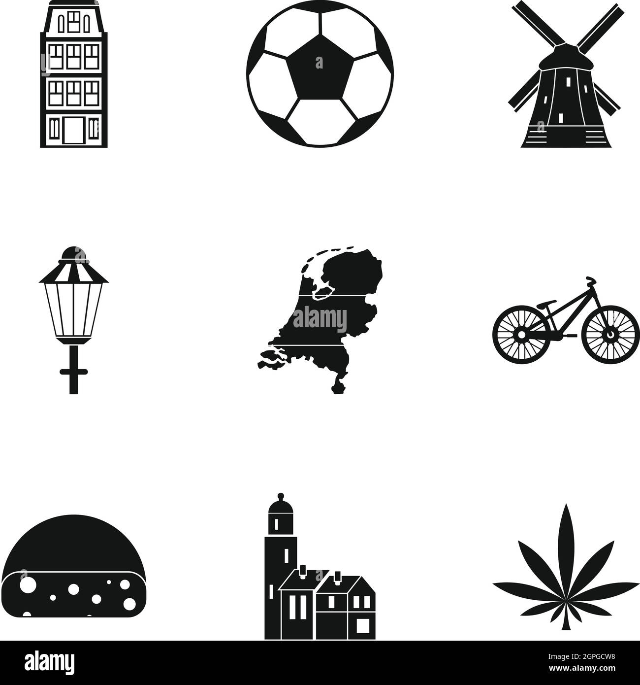 Holland icons set, simple style Stock Vector Image & Art - Alamy
