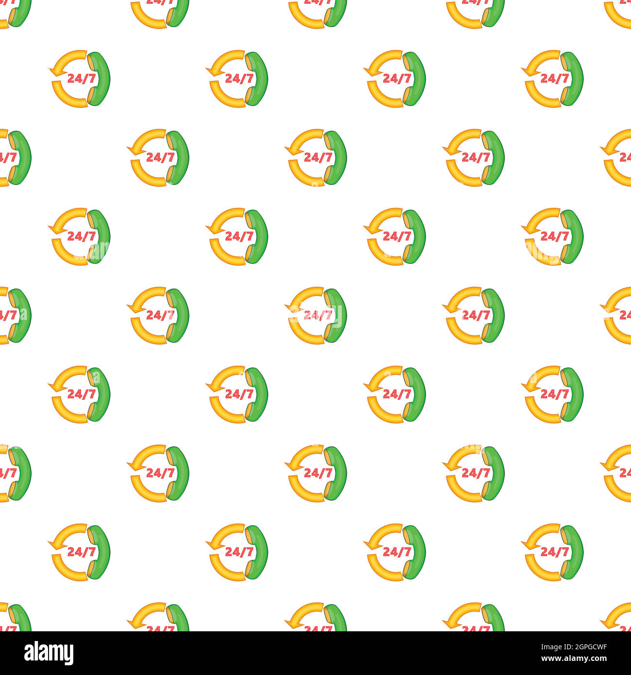 Support call center 24 hours pattern cartoon style Stock Vector Image ...