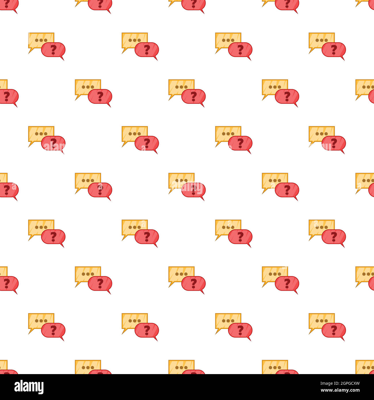 Speech bubbles signs pattern, cartoon style Stock Vector Image & Art ...