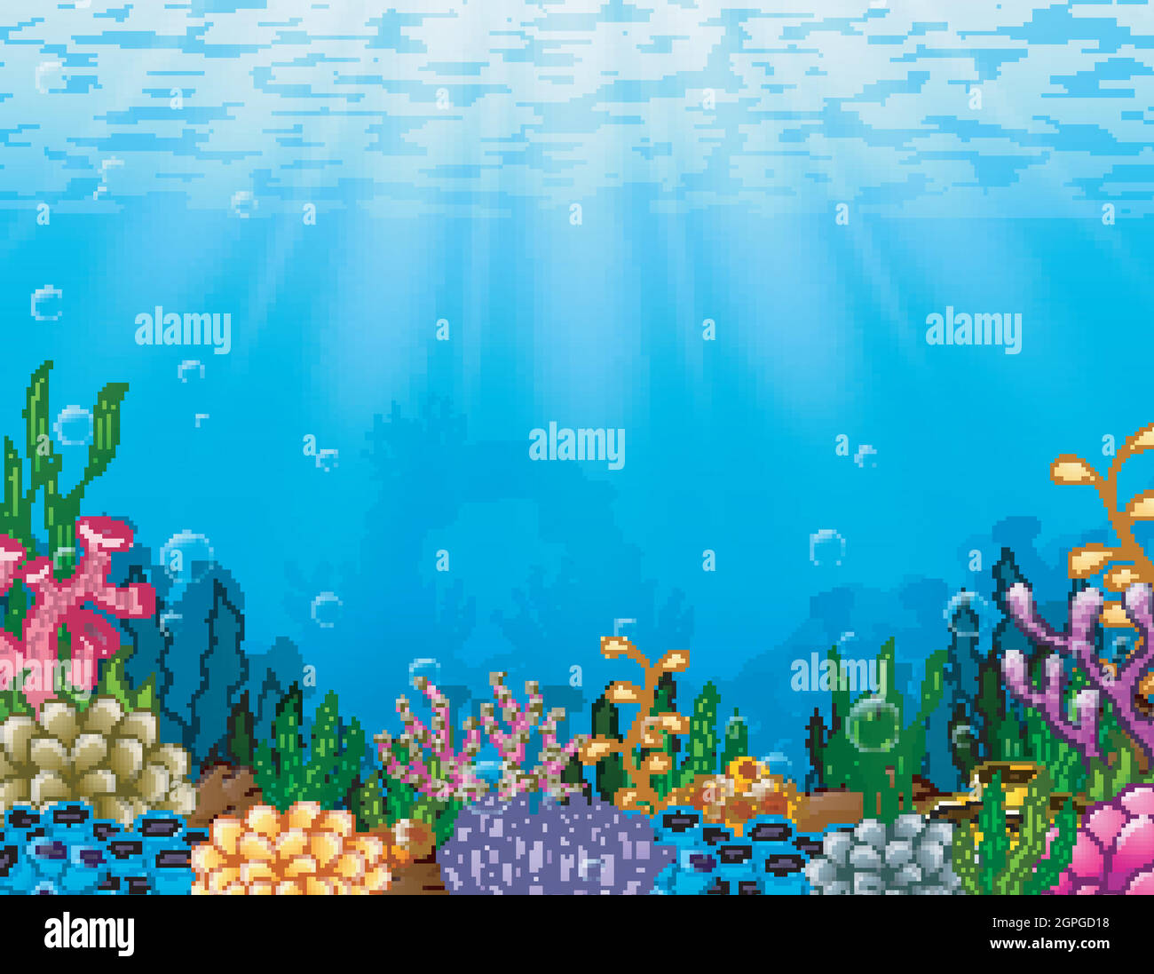 Coral reef life Stock Vector Images - Alamy