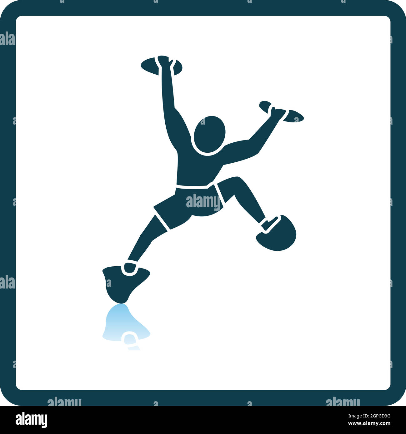 Young man bouldering Stock Vector Images - Alamy