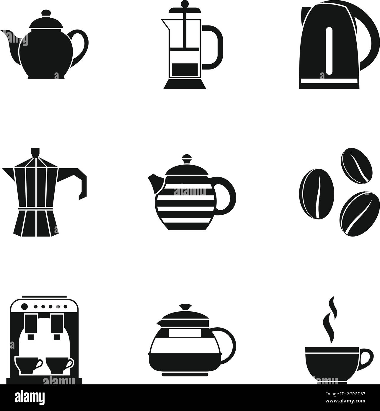 Tea icons set, simple style Stock Vector Image & Art - Alamy