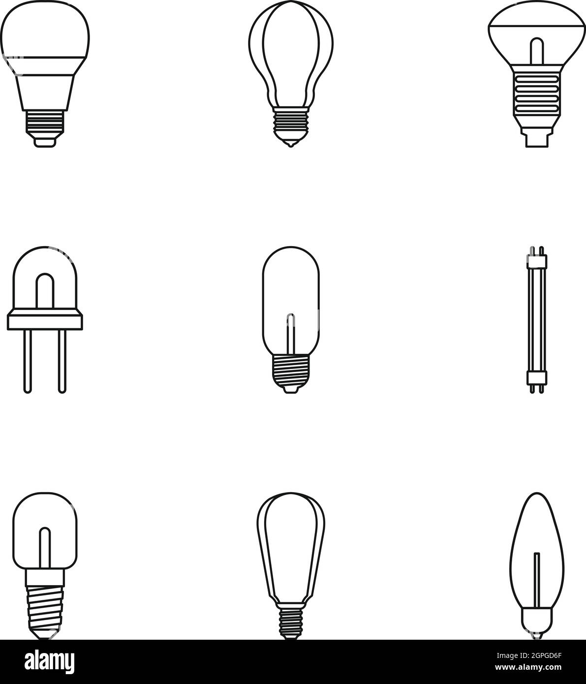 Set lamps hand drawn Stock Vector Images - Alamy