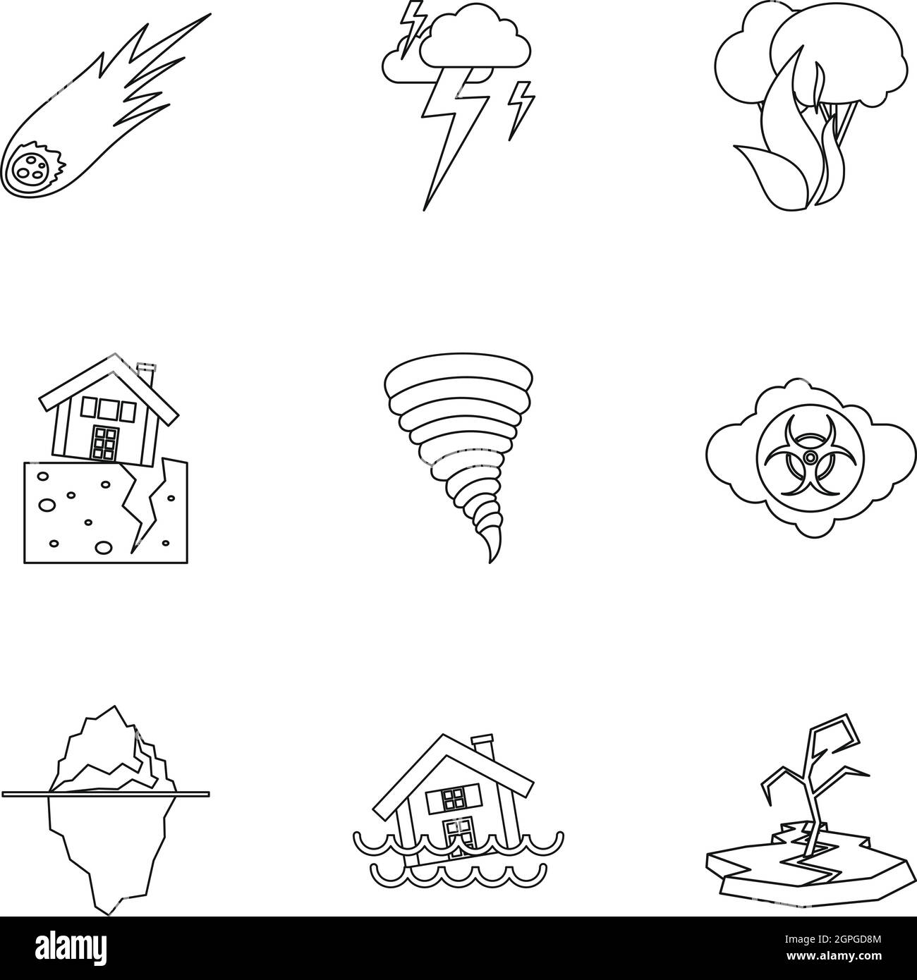 Natural disasters icons set, outline style Stock Vector Image & Art - Alamy Natural disasters icons set, outline style Stock Vector Image & Art - Alamy