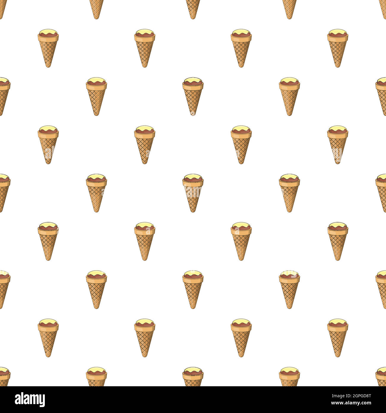 Ice cream in the waffle cone Stock Vector Images - Alamy