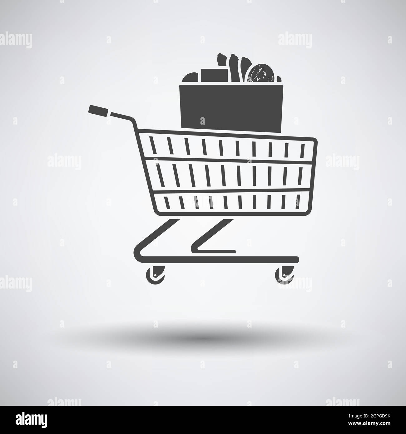 Shopping cart full black Stock Vector Images - Alamy