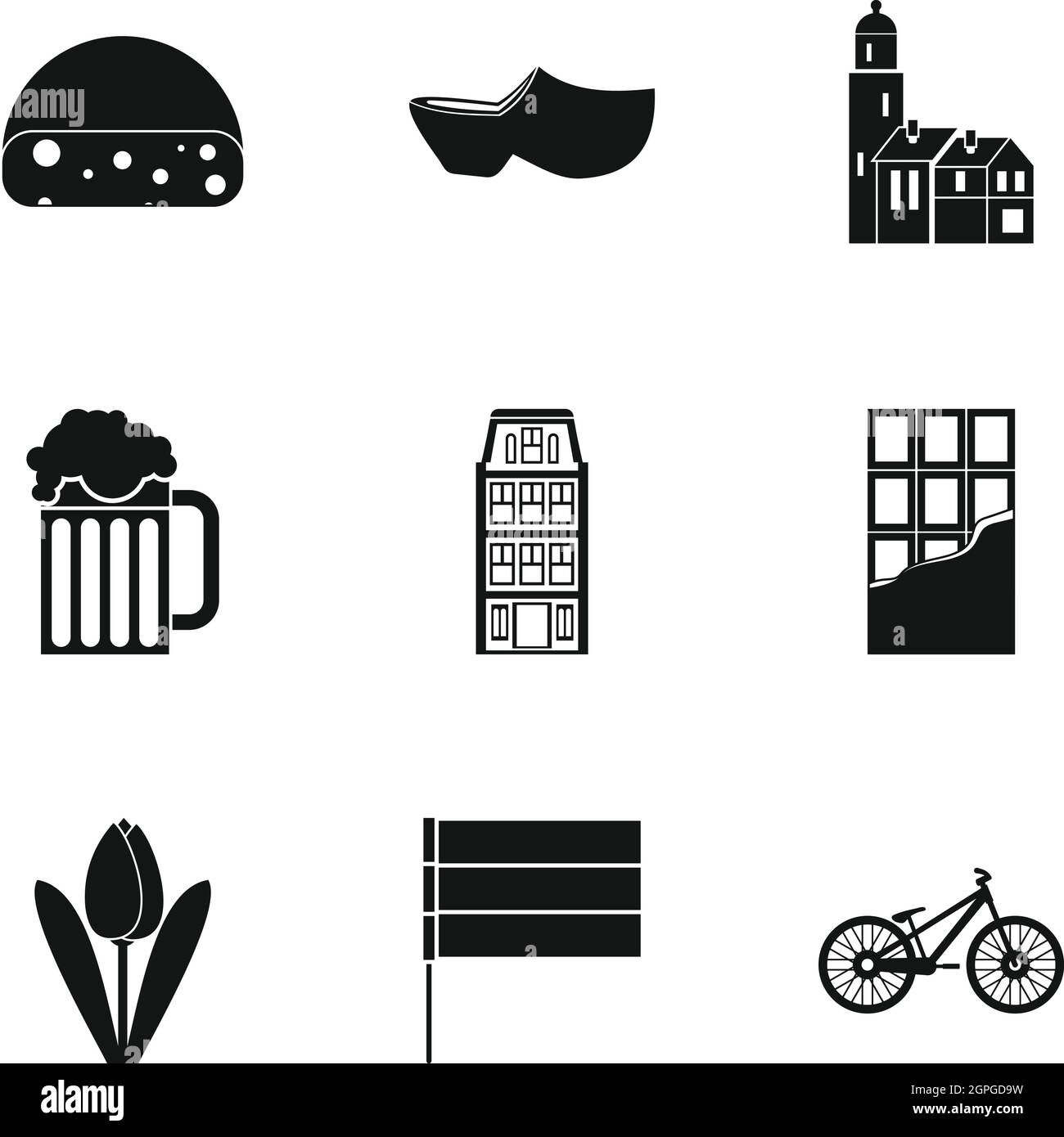 Holiday in Holland icons set, simple style Stock Vector Image & Art - Alamy