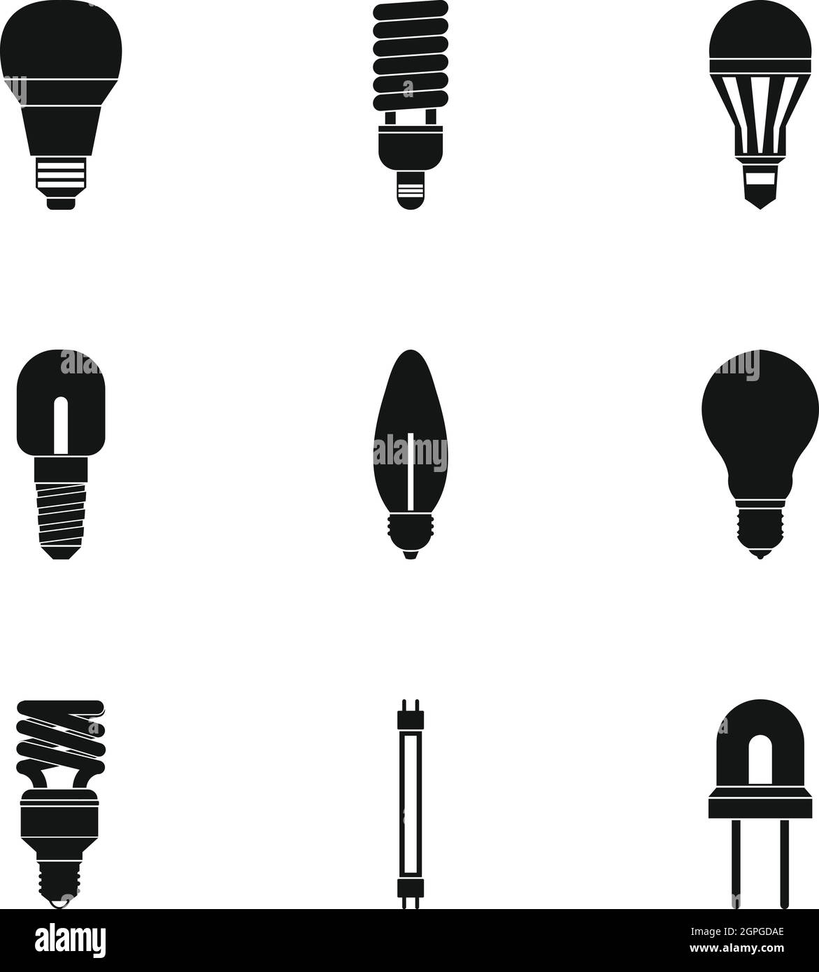 Light icons set, simple style Stock Vector Image & Art - Alamy