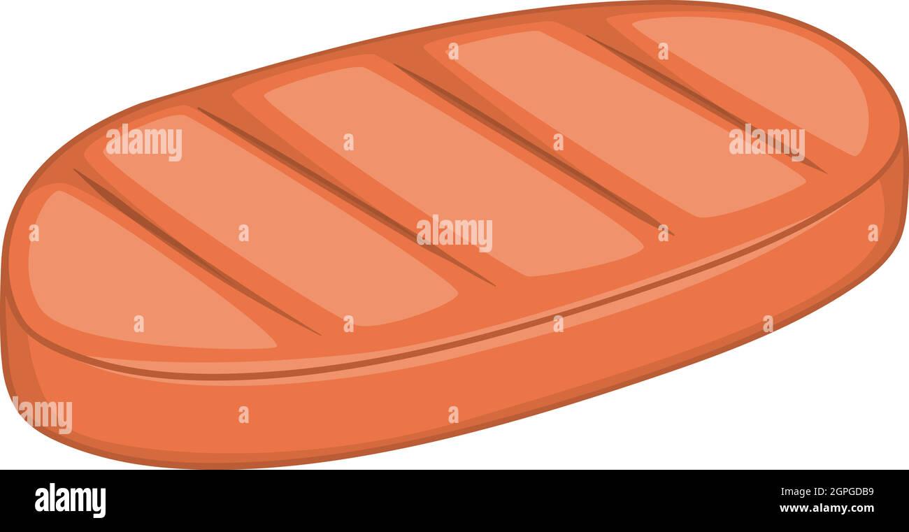 Meat cutlet icon, cartoon style Stock Vector Image & Art - Alamy