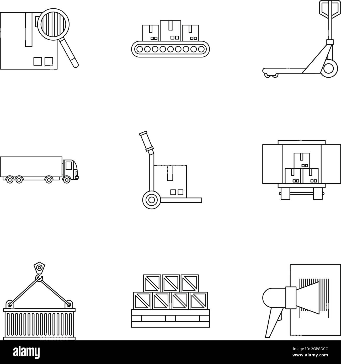 Cargo service icon outline Stock Vector Images - Alamy