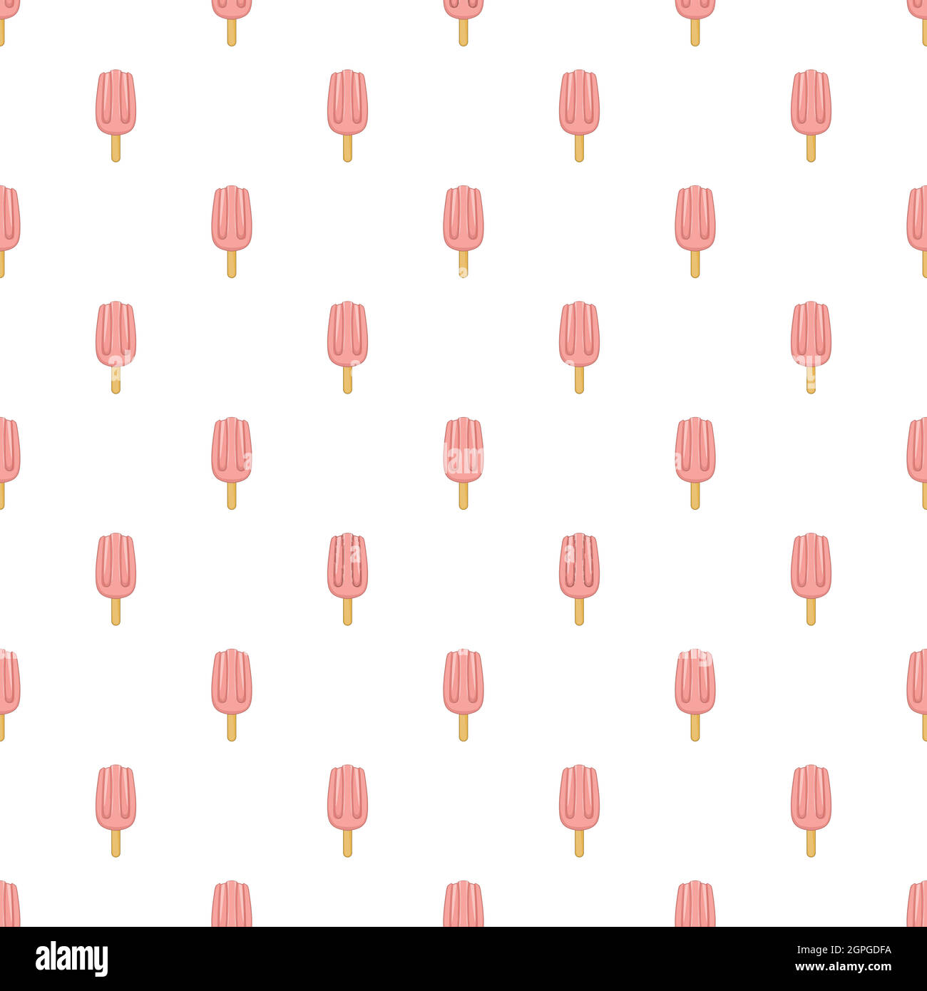 Pink ice cream pattern, cartoon style Stock Vector Image & Art - Alamy