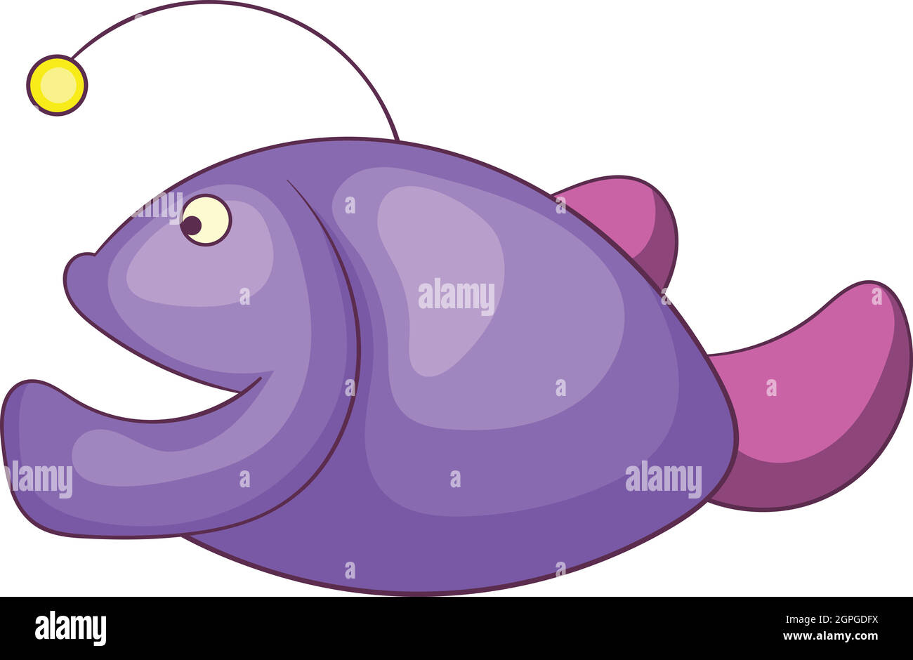 Angler fish icon, cartoon style Stock Vector Image & Art - Alamy