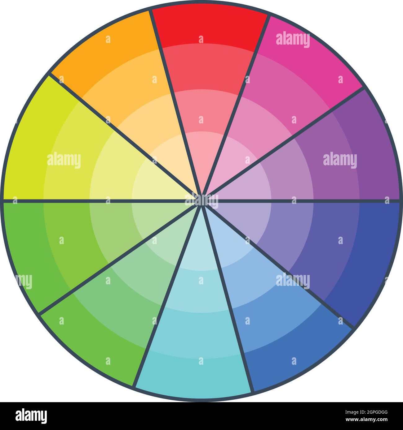 Color wheel with shades icon, cartoon style Stock Vector Image & Art ...