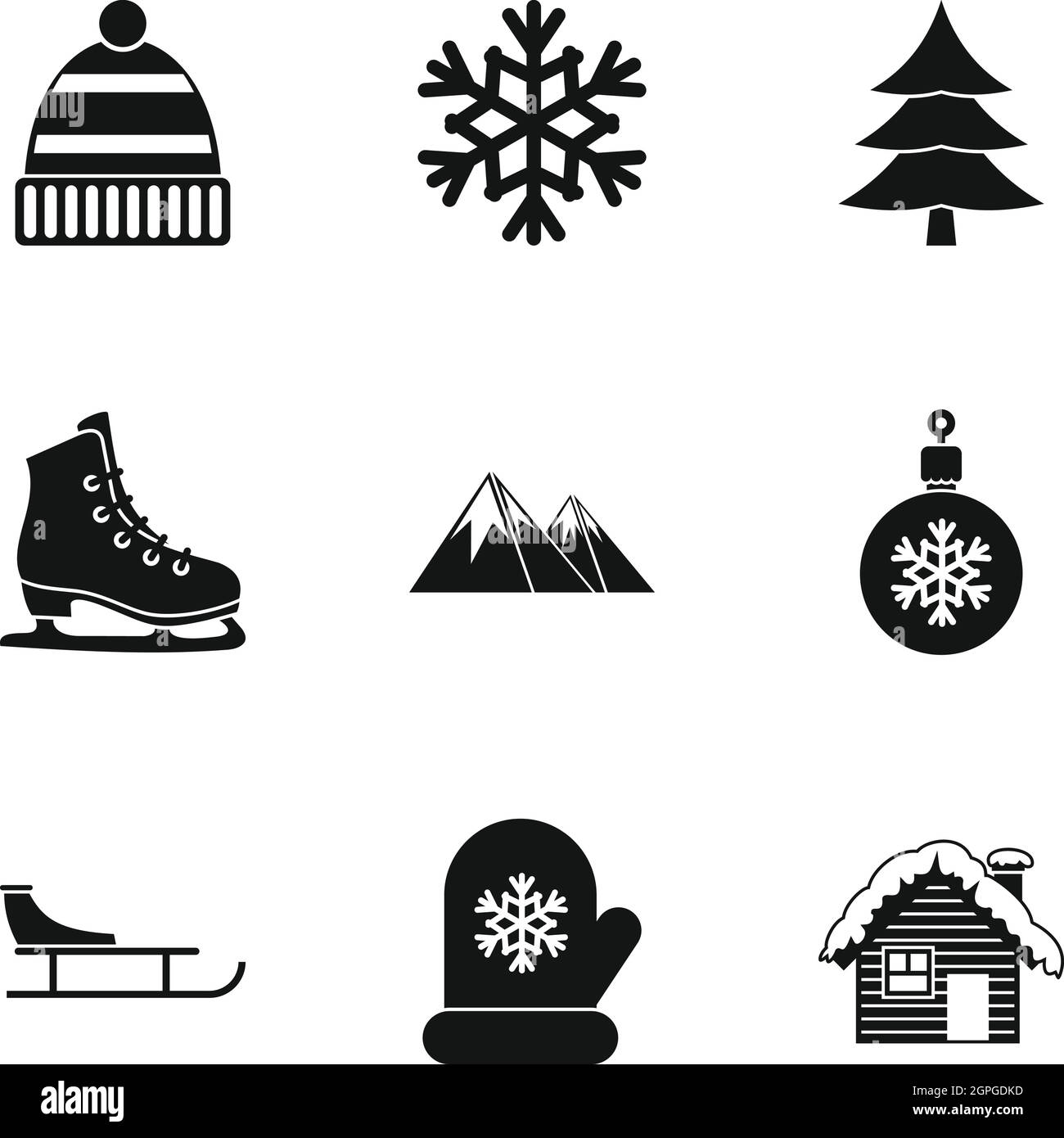 Winter mitten icon Black and White Stock Photos & Images - Alamy