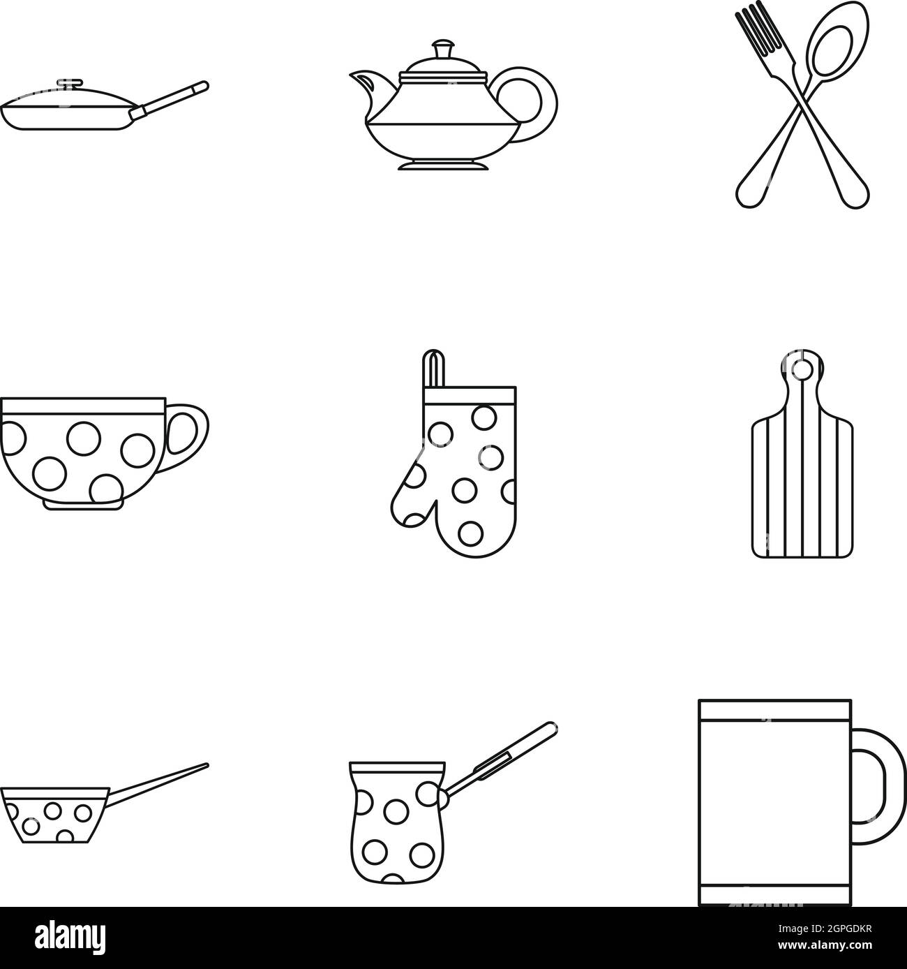 Elegant dishes Stock Vector Images - Alamy