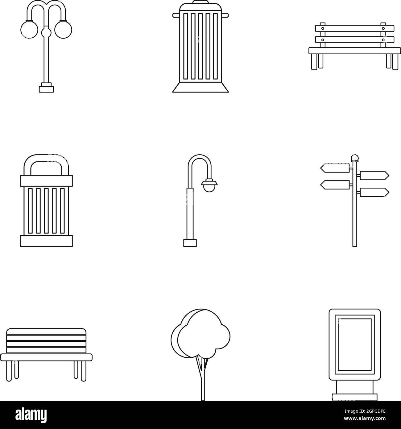 Square icons set, outline style Stock Vector Image & Art - Alamy