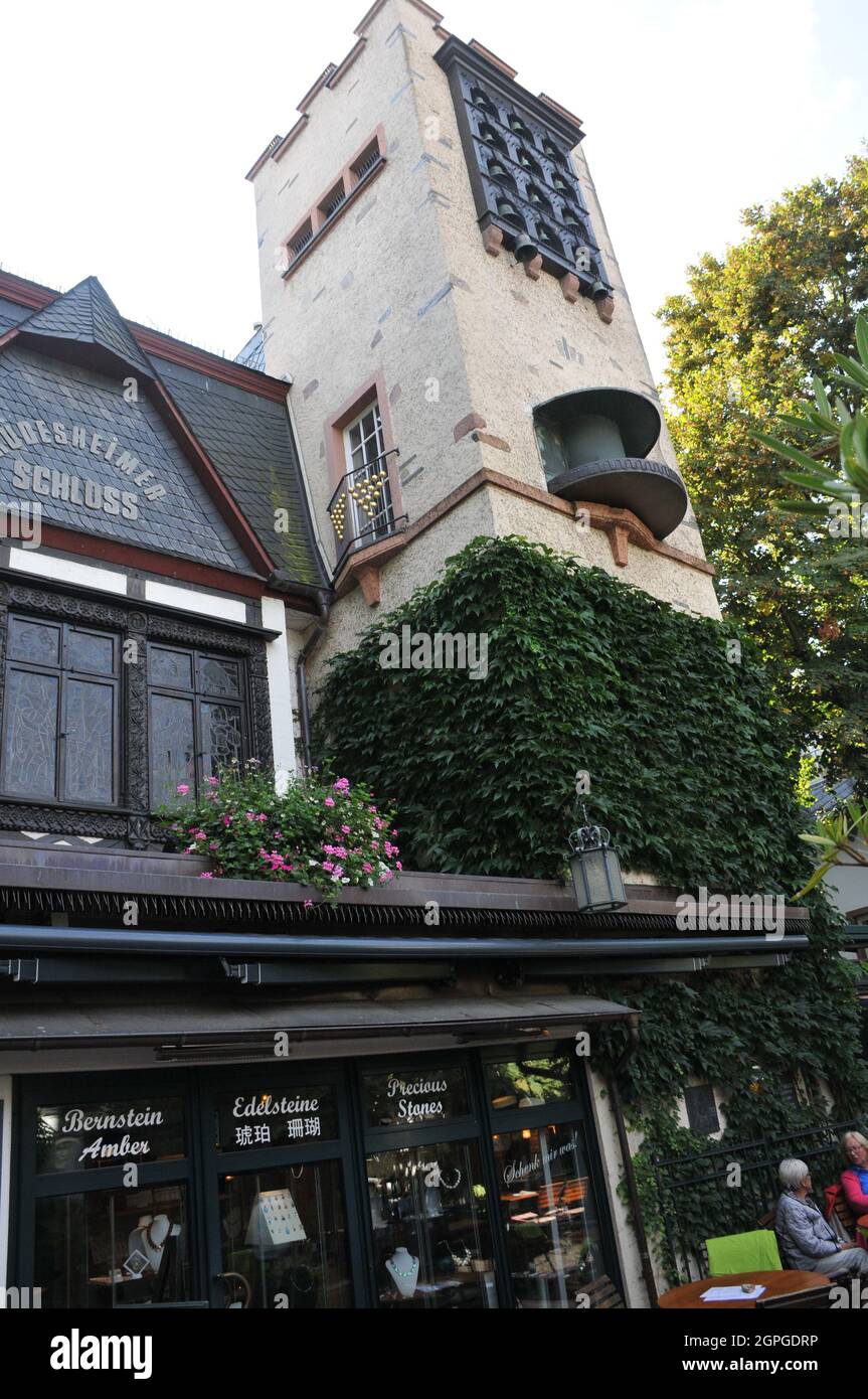 Rûdeheim/Hessen/Germany,21 .September 2021 /Ruler German small town ...