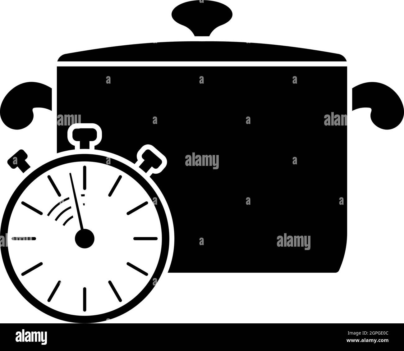 Pan With Stopwatch Icon Stock Vector Image & Art - Alamy