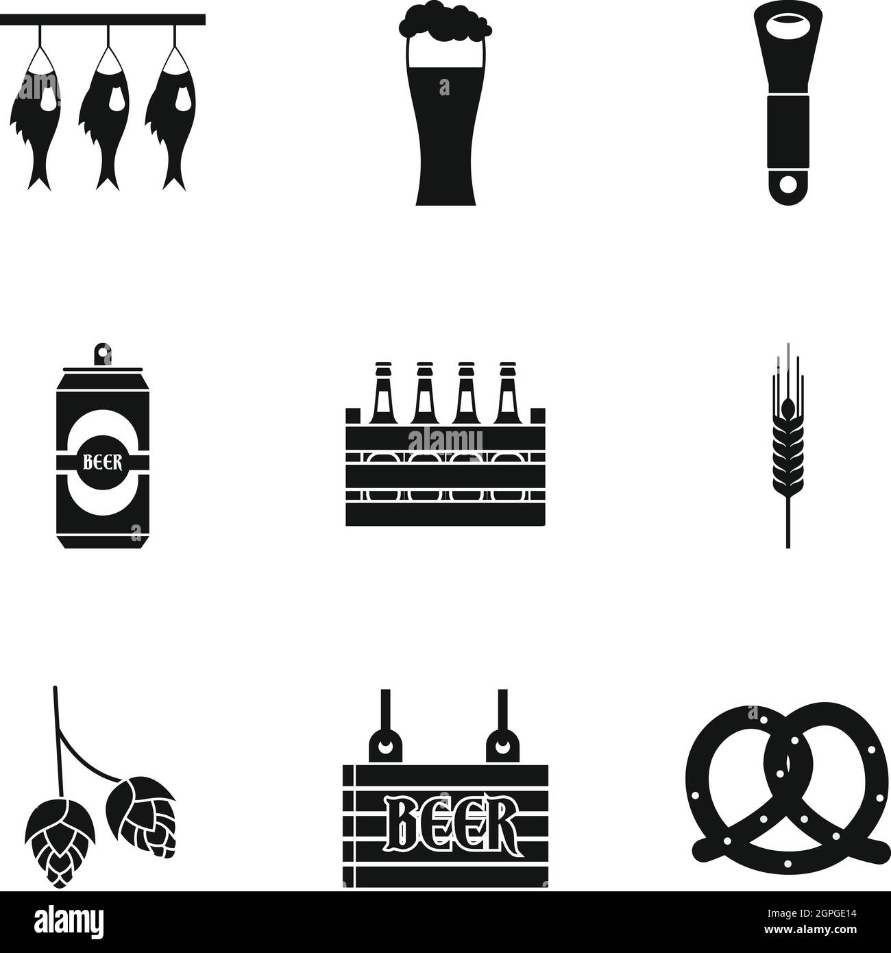 Beer festival icons set, simple style Stock Vector Image & Art - Alamy
