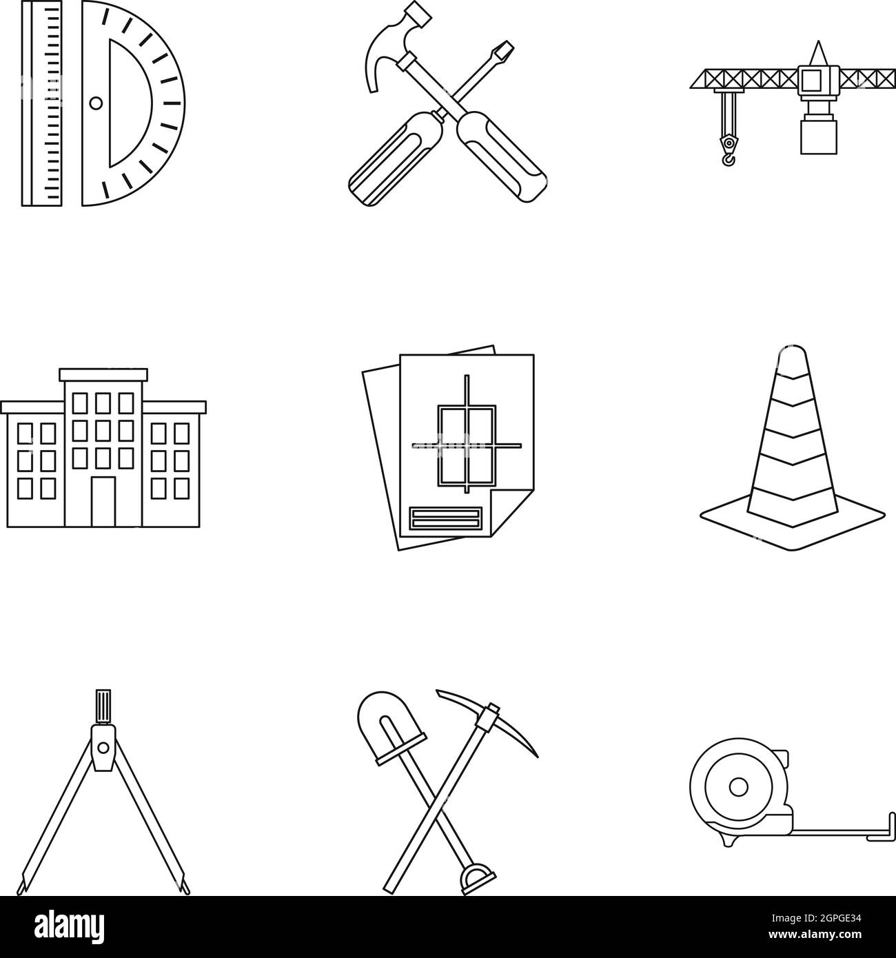Repair icons set, outline style Stock Vector Image & Art - Alamy