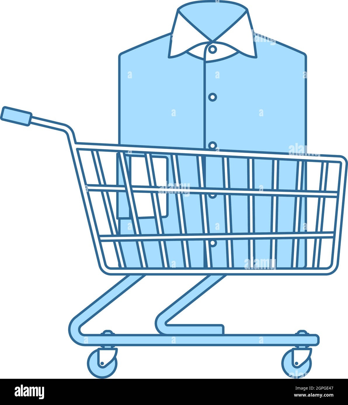 Shopping Cart With Clothes (Shirt) Icon Stock Vector Image & Art - Alamy
