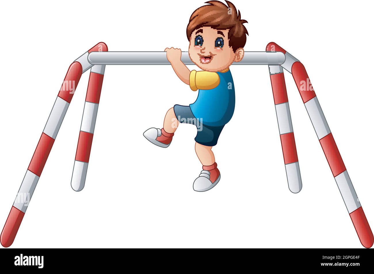 Male athlete doing pull ups Stock Vector Images - Alamy