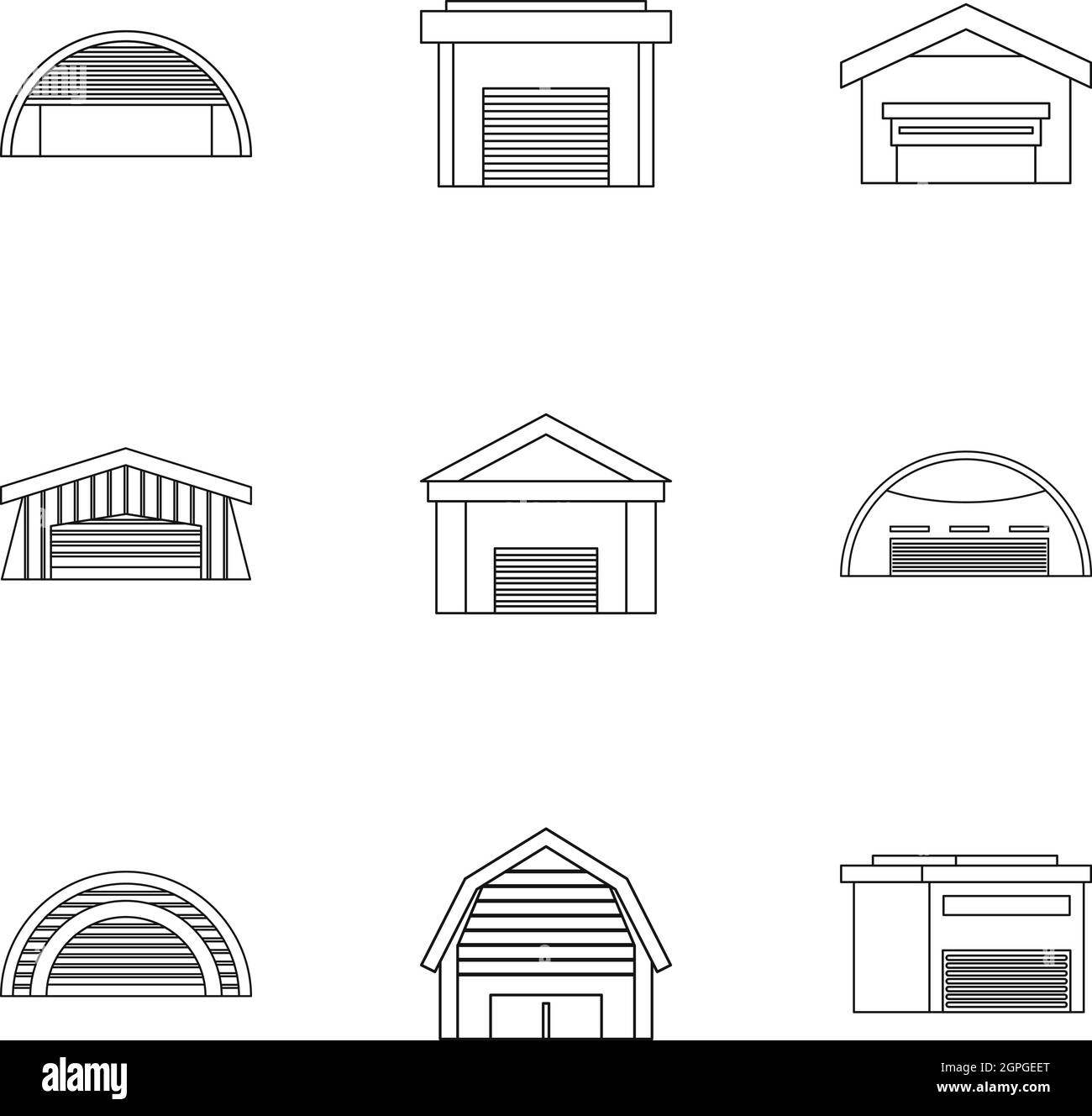 Storage icons set, outline style Stock Vector Image & Art - Alamy