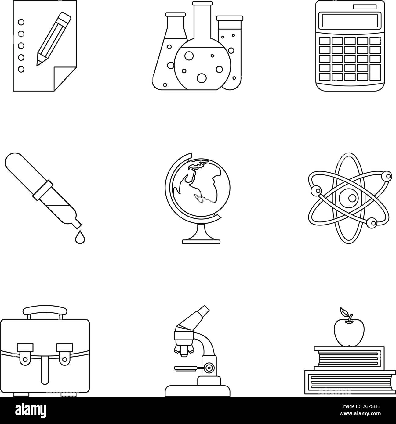 Study icons set, outline style Stock Vector Image & Art - Alamy