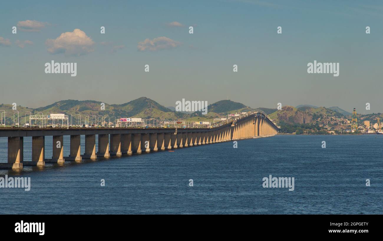 Rio - Niteroi Bridge Crossing the Guanabara Bay and Connecting Rio de ...