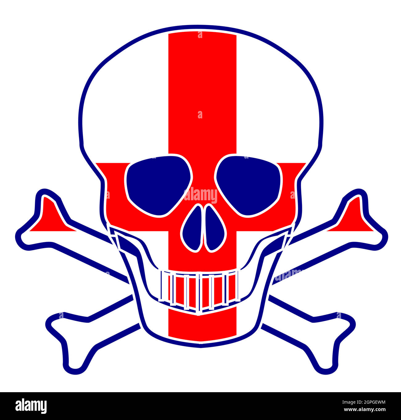 England Flag Skull Stock Vector Image & Art - Alamy