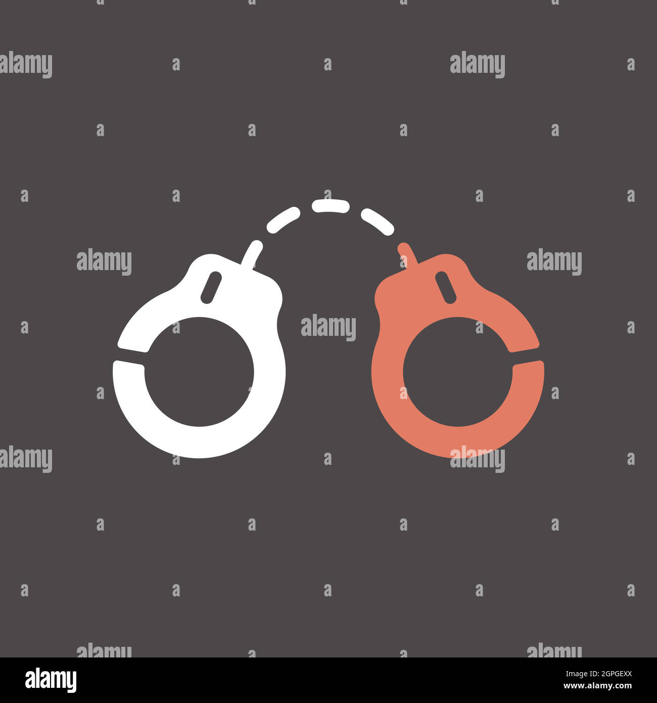 Handcuffs vector glyph icon. Police sign Stock Vector Image & Art - Alamy