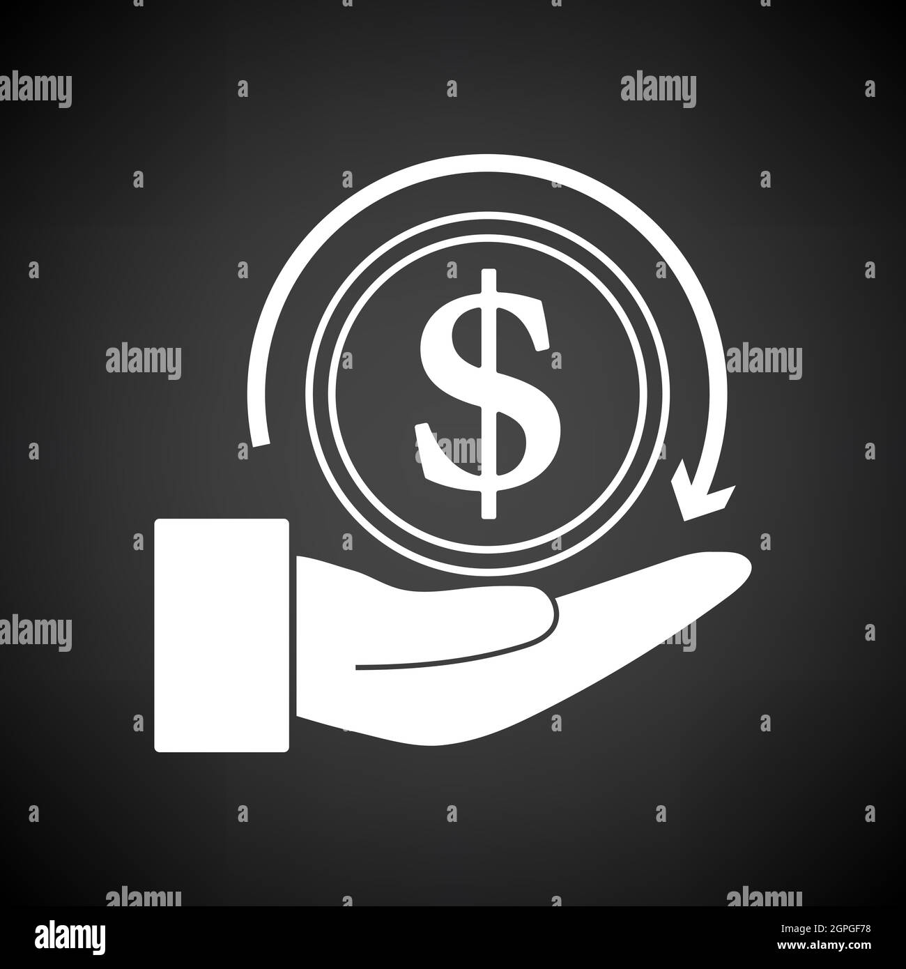 Cash Back Coin To Hand Icon Stock Vector Image & Art - Alamy
