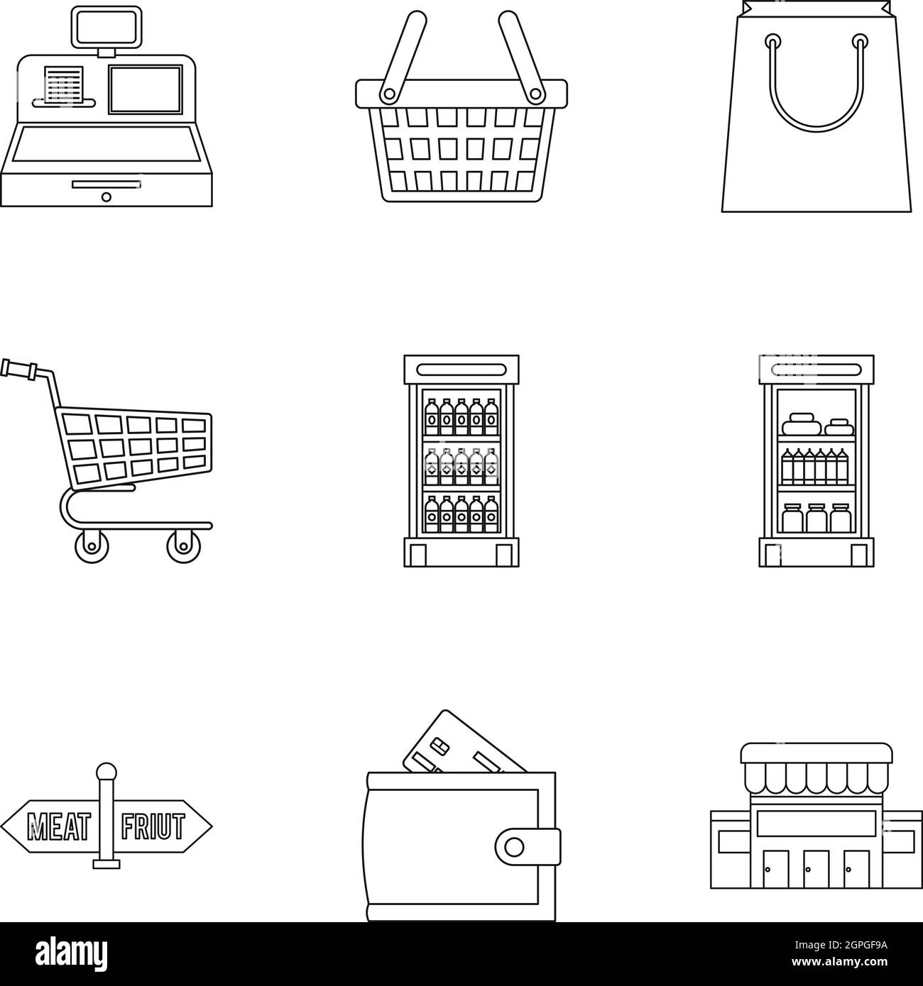 Walk in refrigerator Stock Vector Images - Alamy