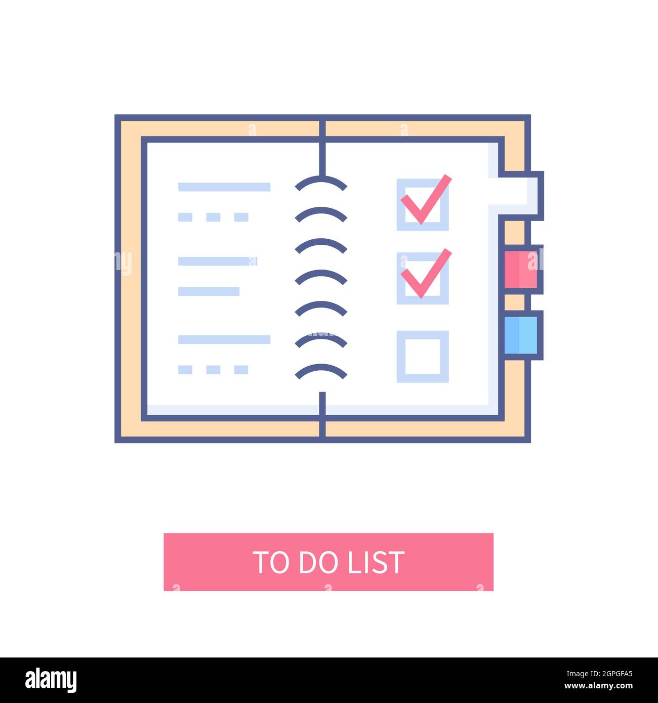 To do list - modern line design style icon on white background. Neat ...