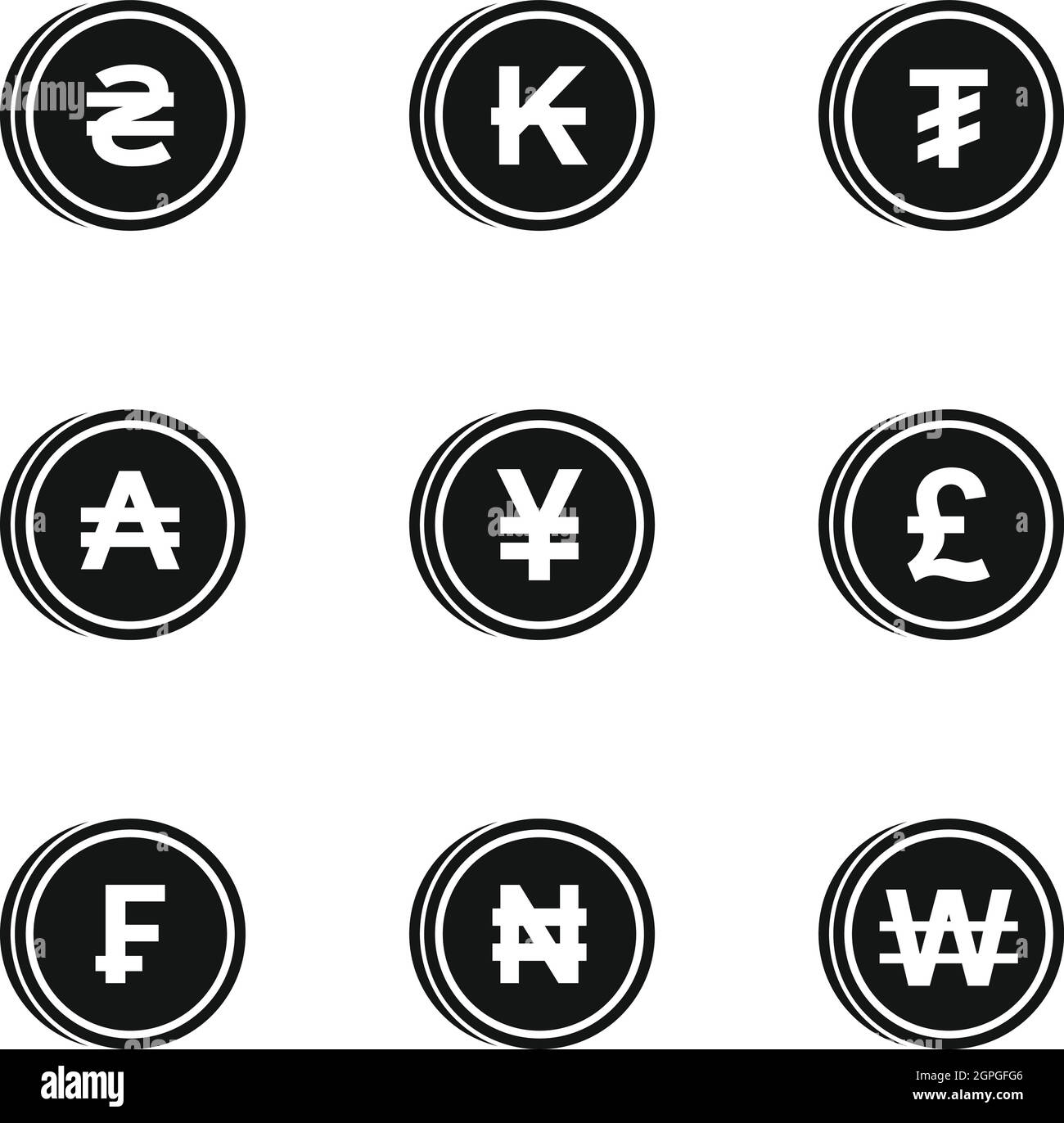Currency icons set, simple style Stock Vector Image & Art - Alamy