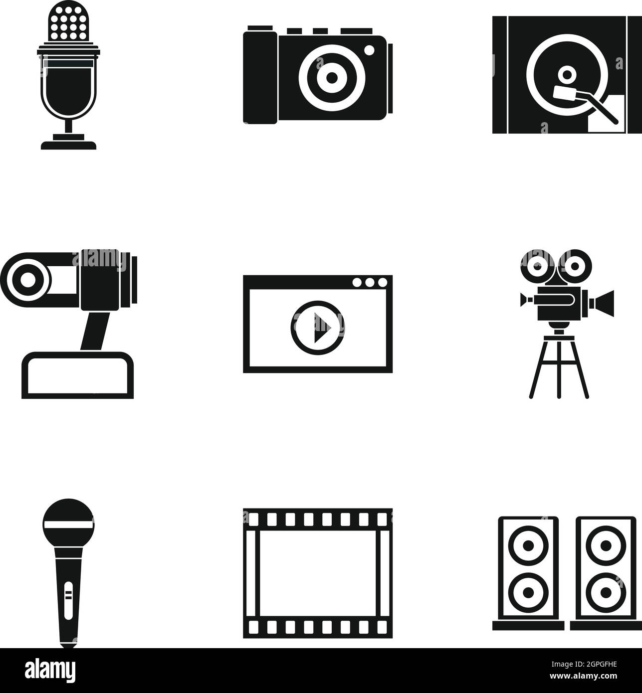 Broadcasting button Stock Vector Images - Alamy