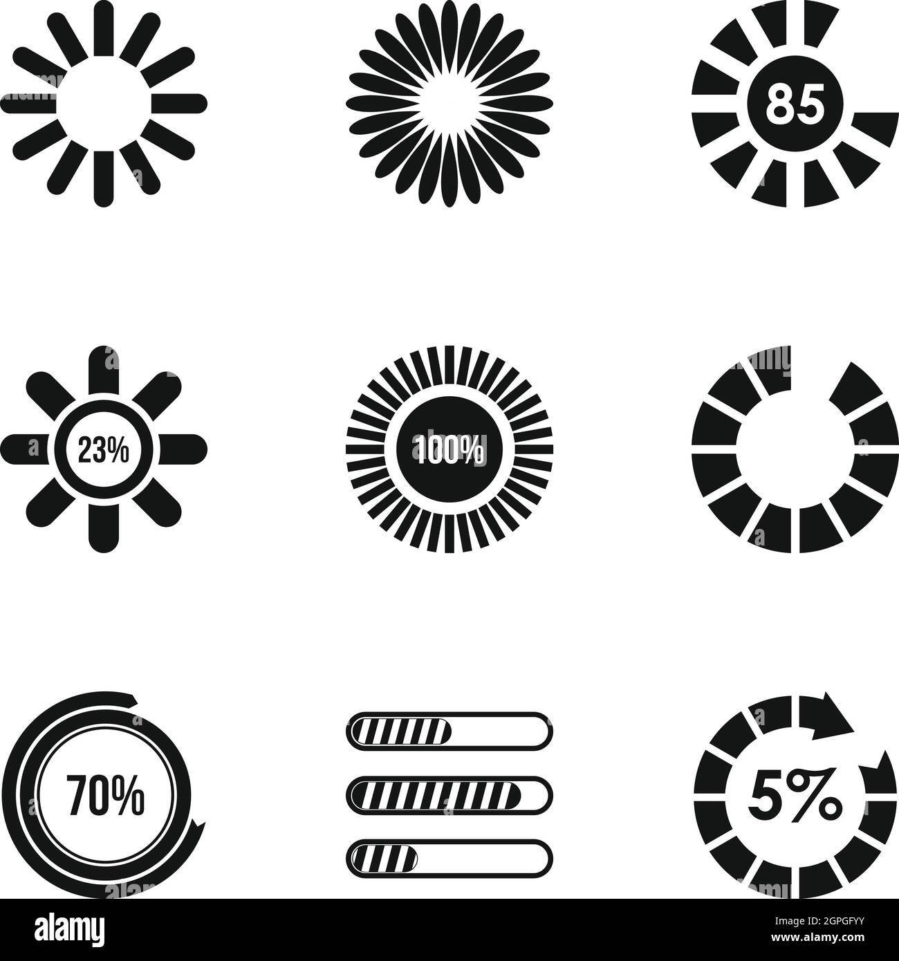 Database symbol simple icons Black and White Stock Photos & Images - Alamy