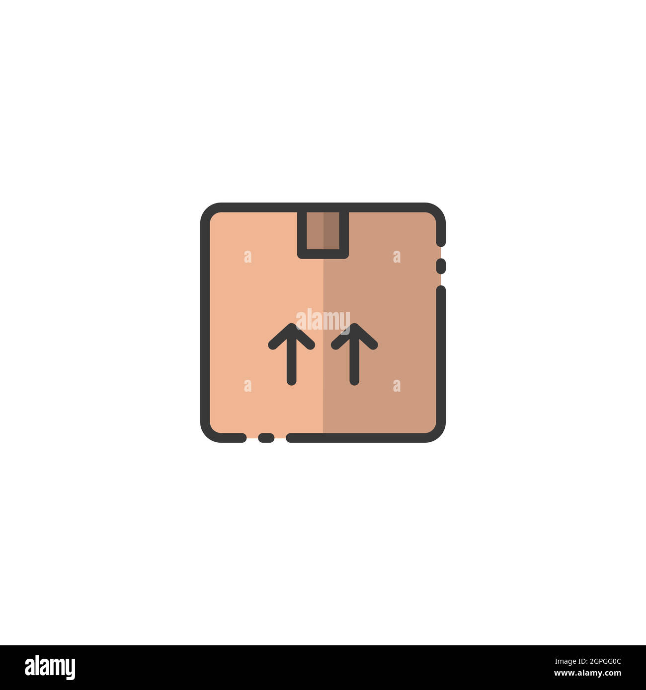 Product package. Shipping and delivery box. Filled color icon. Commerce ...