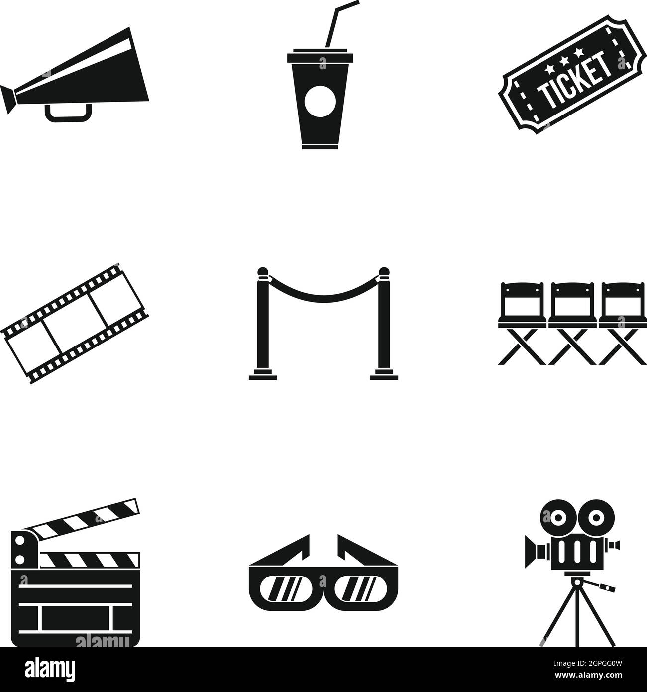 Film clapperboard set Stock Vector Images - Alamy